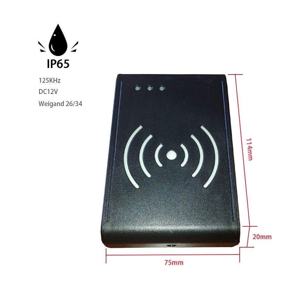 125Khz EM4100/4102 waterproof RFID WG26/34 dual Led Access Control Card ...