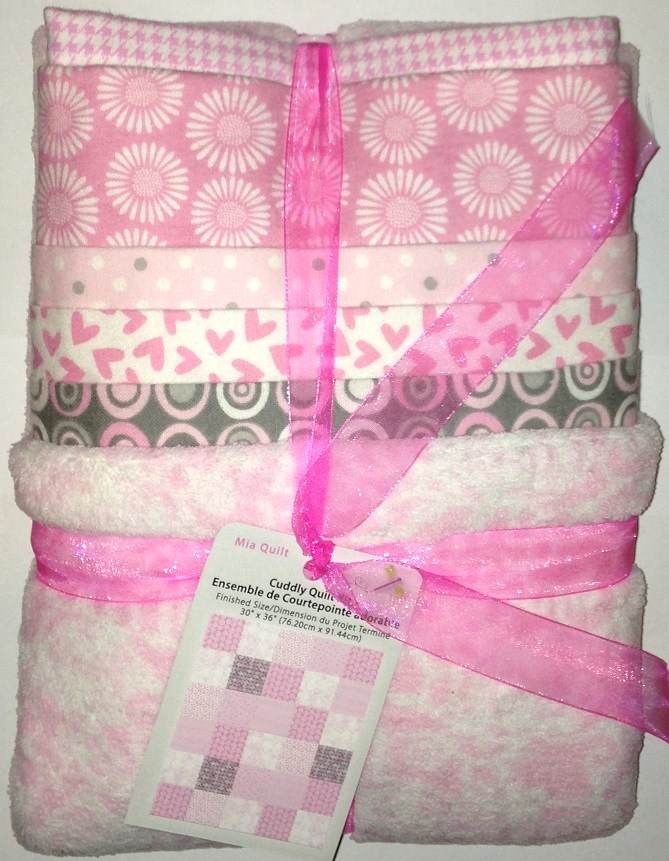 Cuddly Quilt Kit BABY QUILT 30" x 36" includes all fabrics PICK FROM 5 ...
