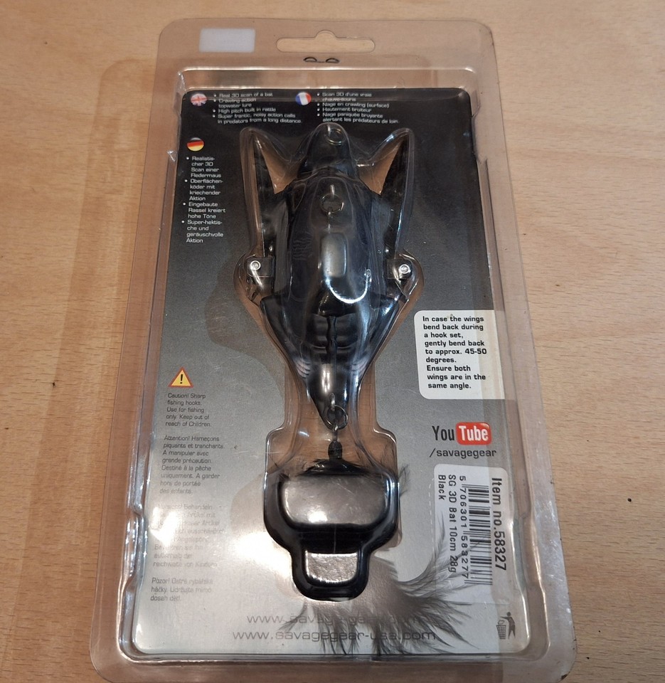 Savage Gear 3D Bat 10cm 28g Surface Floating Pike Fishing Lure Brand ...