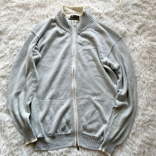 [Luxury] Loro Piana Driver's Knit Cotton Light Blue | eBay