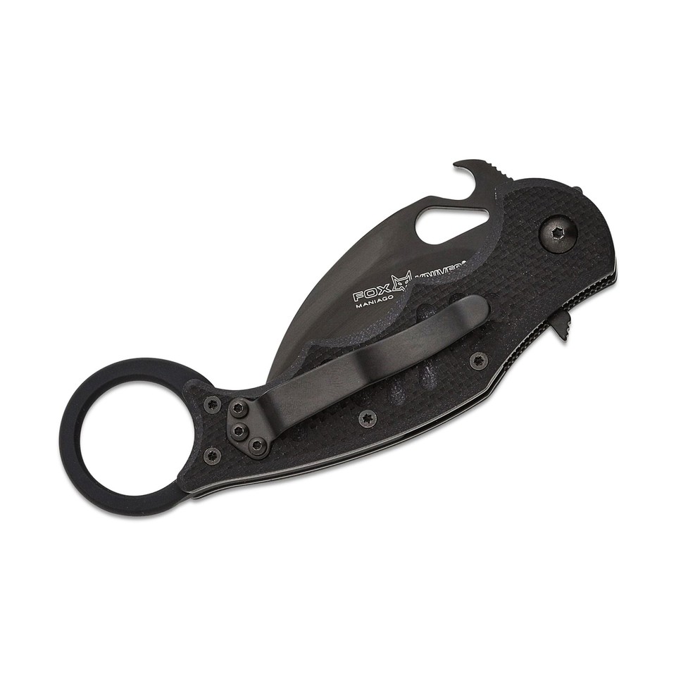 Fox Knives FX-599 G10 Black Emerson Wave Folding Karambit, Rapid One ...