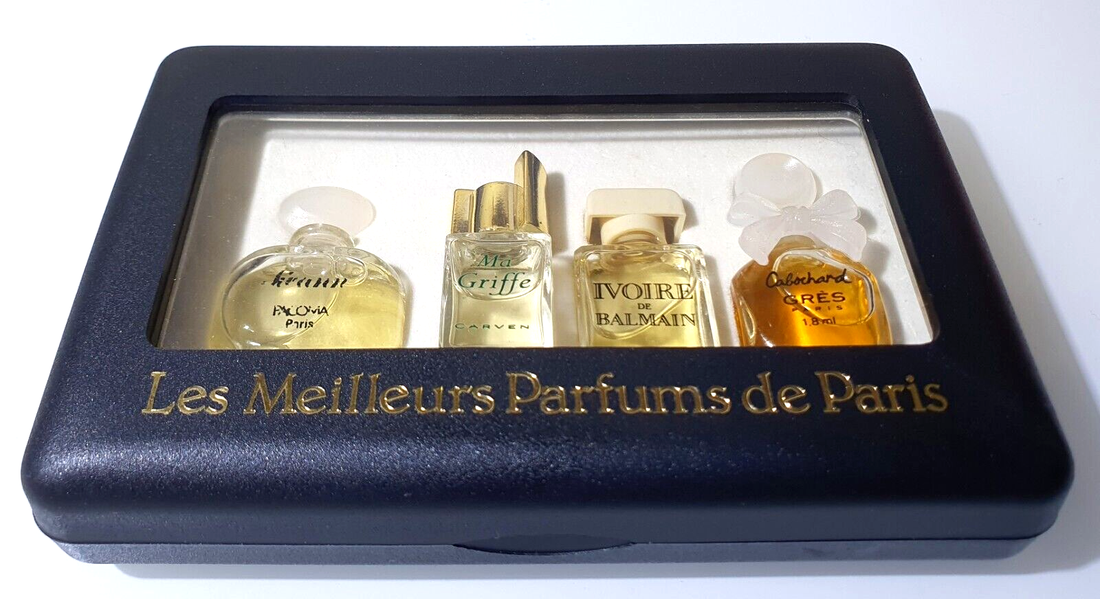 PARFUMS PARIS COFFRET Beautiful & Rare 4 Mini Miniature Perfumes VTG ...