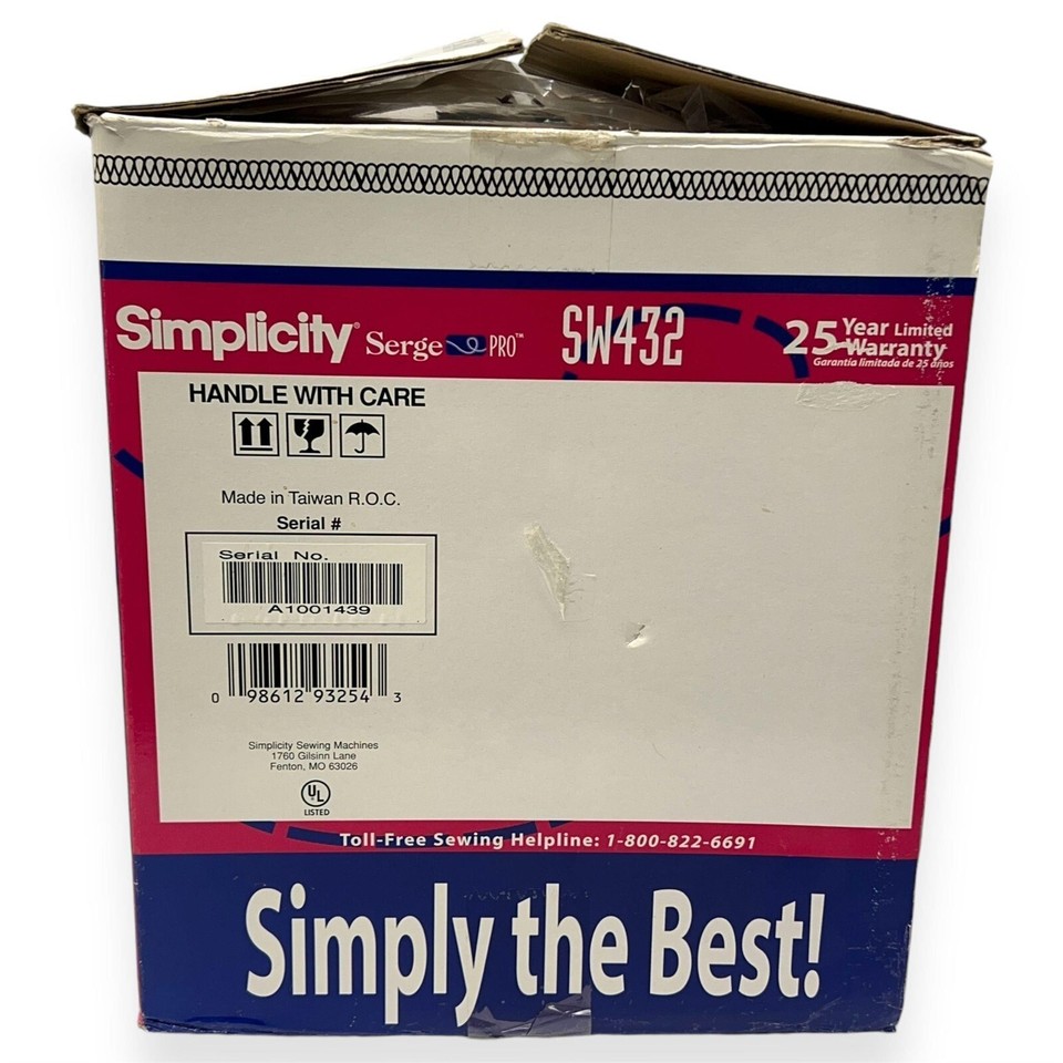 Simplicity Serge Pro Serger SW432 Sewing Machine Differential Feed W ...