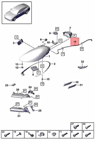 Genuine PORSCHE Panamera 971 Vent Hose Left 971941559A | eBay