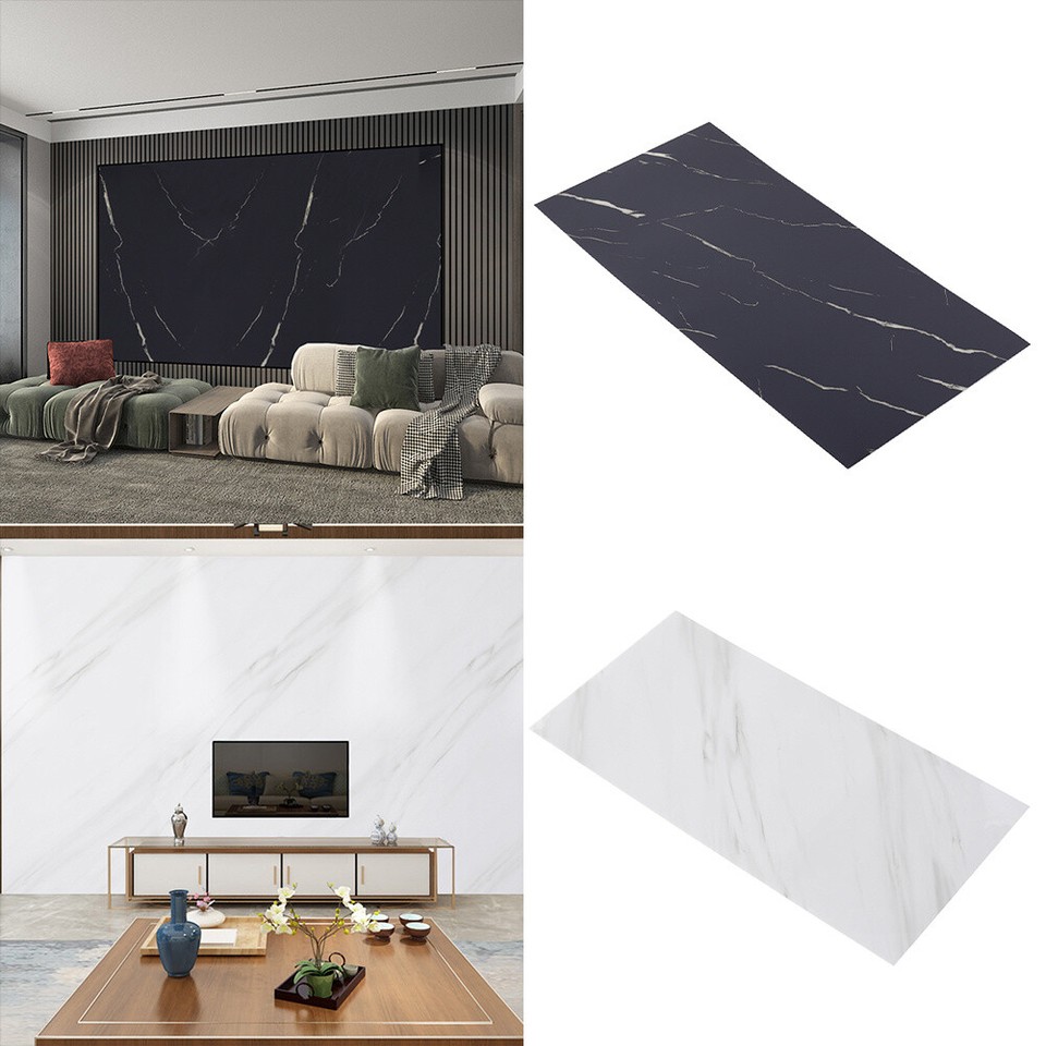 10pcs Self-Adhesive Grey Marble PVC Cladding Wall Panels for Bathroom ...