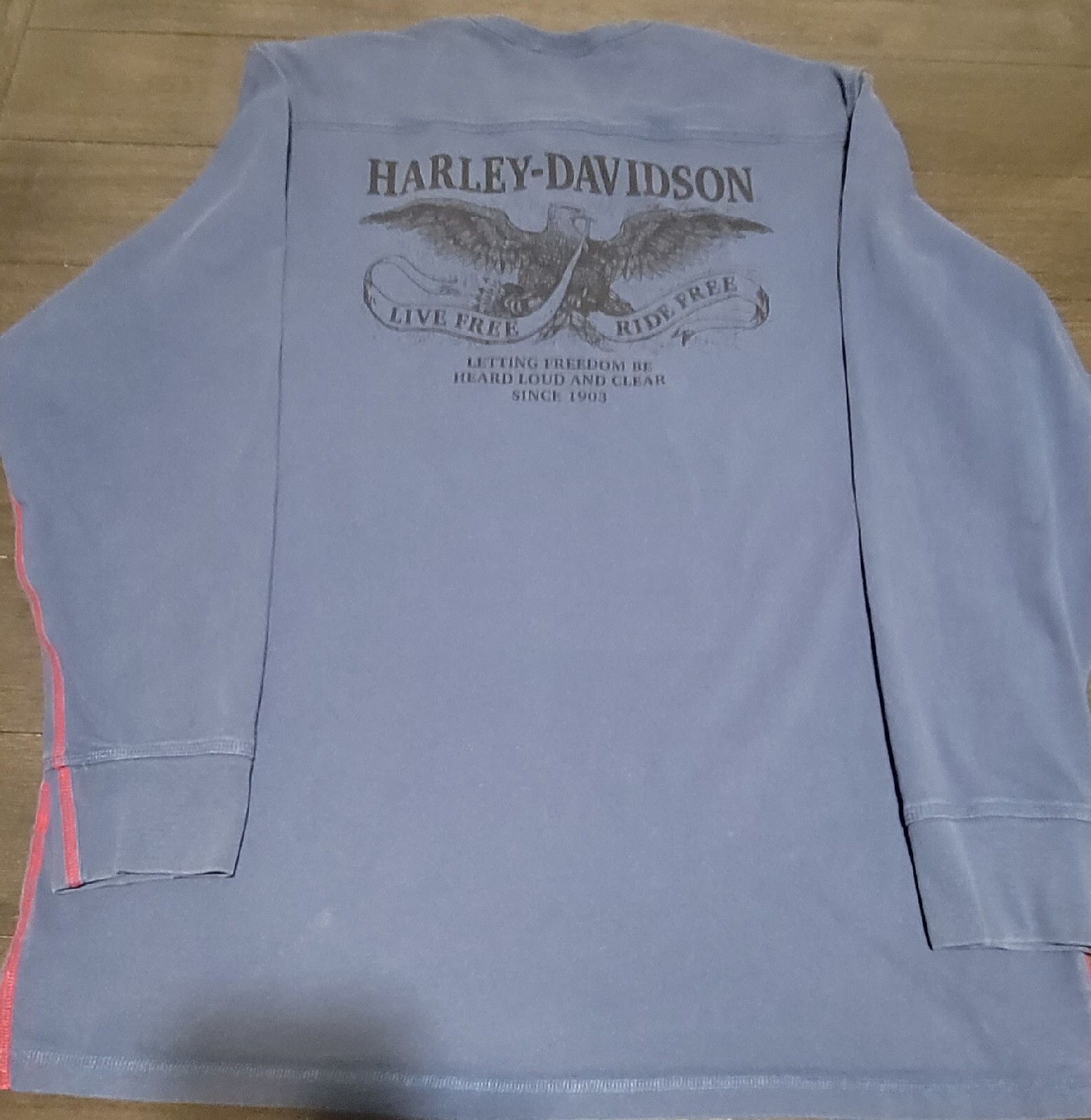Harley-Davidson Men's Freedom Long Sleeve Cotton Henley - Ensign Blue ...