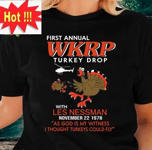 NWT First Annual WKRP in Cincinnati Turkey Drop Funny Thanksgiving Gift ...