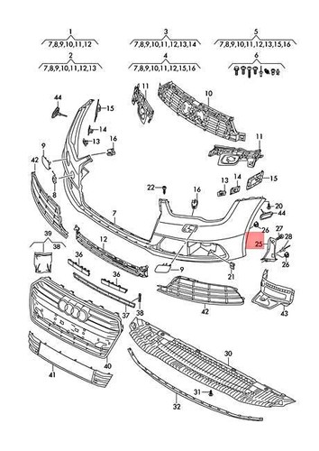 Genuine AUDI A7 Sportback audi 4GF Adapter Left 4G8807083A | eBay