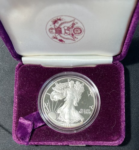 1986-S 1oz .999 Proof American Silver Eagle & Case San Francisco | eBay