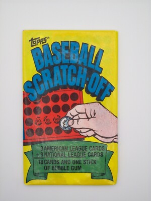 1981 Topps Baseball Scratch-Off Unopened Wax Pack 18 Card Excellent ...