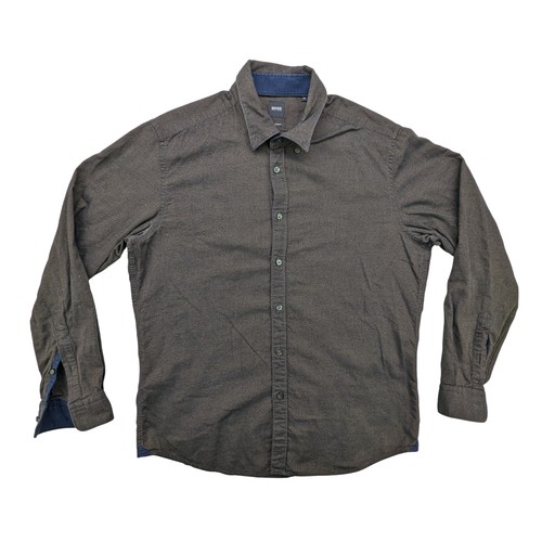 BOSS Hugo Boss Shirt Mens XL Regular Fit Button Down Long Sleeve Casual ...
