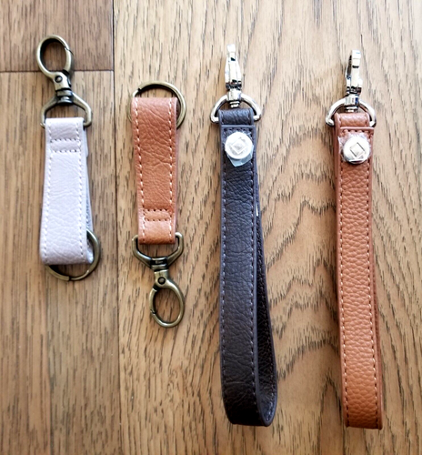 NEW! Thirty One Wristlet Strap ~ Key Ring Caramel Chestnut Black ~ Rose ...