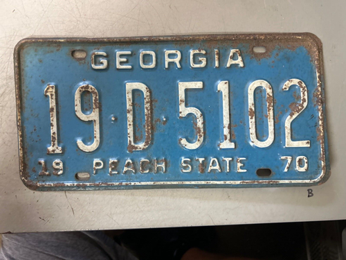 Vintage 1970 Georgia License Plate | eBay