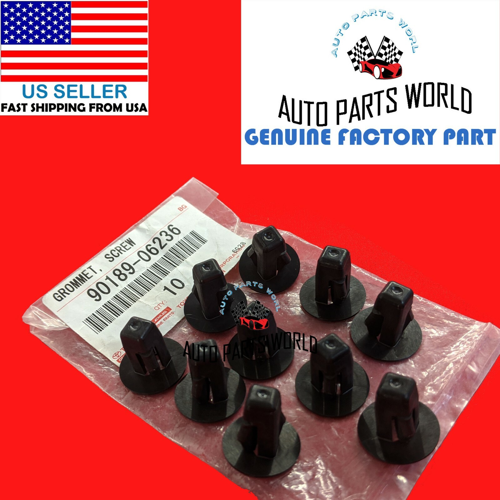 GENUINE OEM TOYOTA CAMRY HIGHLANDER PRIUS FENDER LINER GROMMET SET ...