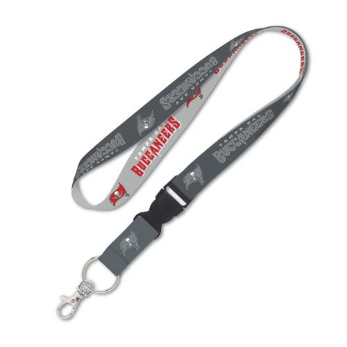 TAMPA BAY BUCCANEERS LANYARD KEY CHAIN W/ DETACHABLE BUCKLE 1" WIDTH 22 ...