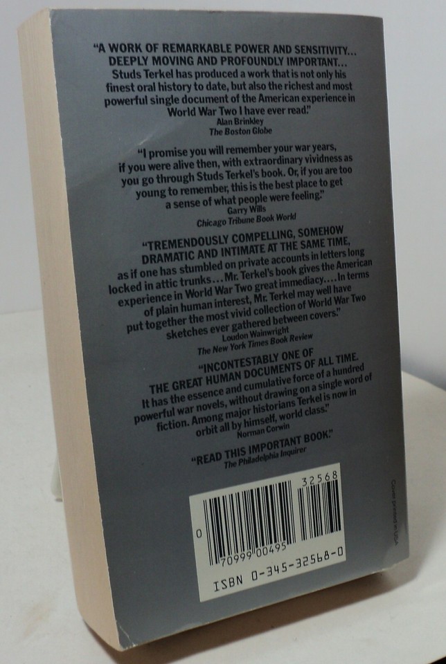 The Good War - An Oral History of World War Two by Studs Terkel ...