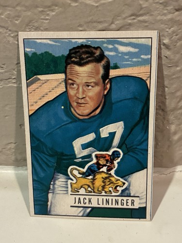 1951 Bowman Jack Lininger #135 Detroit Lions EXMT | eBay