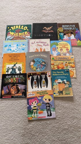 Lot of 13 Halloween Books Vintage Spooky Children's Ghosts Witches ...