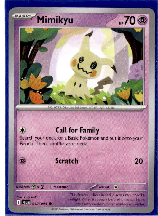 Mimikyu 2025 Mega Evolution: Phantasmal Flames #42/94 Base Price Guide ...