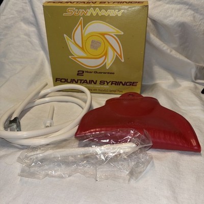 Vintage Sun Mark Drug Fountain Syringe Red 2 Quart In Box | eBay