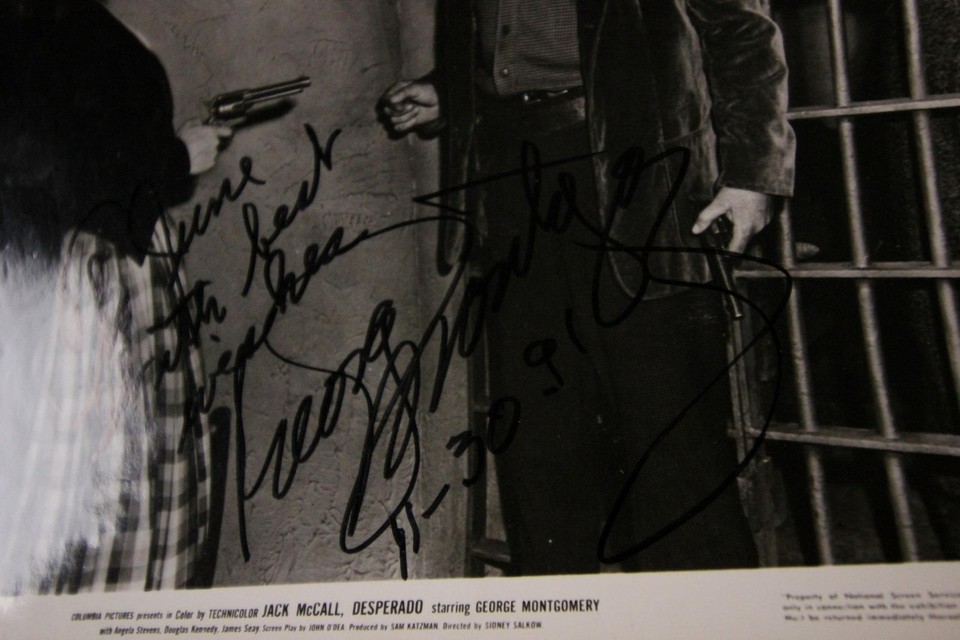GEORGE MONTGOMERY (1916-2000) (DESPERADO~BATTLE OF BULGE) AUTOGRAPH ...