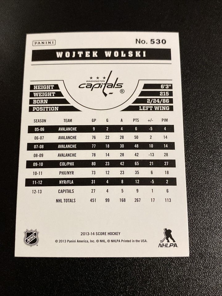 2013-14 Washington (CAPITALS) Score Gold #530 Wojtek Wolski | eBay