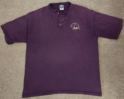 VTG 2001 Airshow Team Fedex Purple Shirt Men's XL | eBay