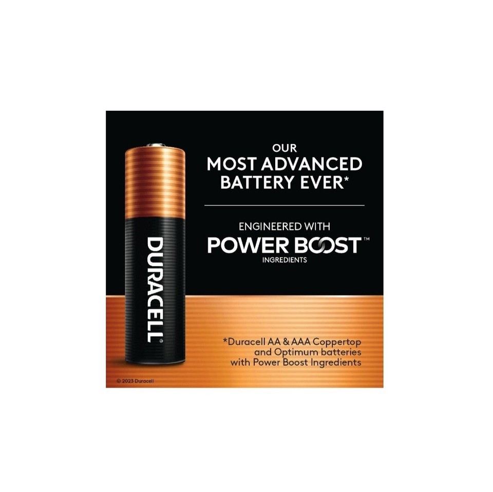 Duracell Coppertop AA Battery with POWER BOOST, 24 Pack Long-Lasting ...