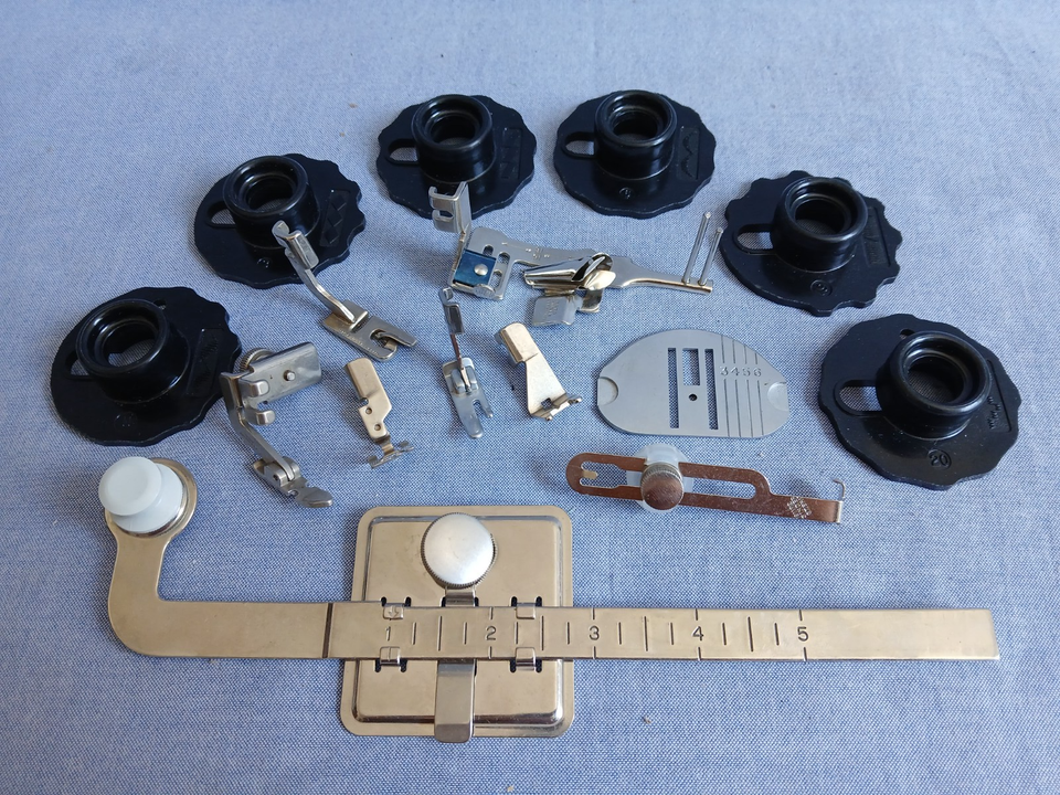 Singer Sewing Machine 15 Attachments & Top Hat Cams 401a 403 500a 503 ...
