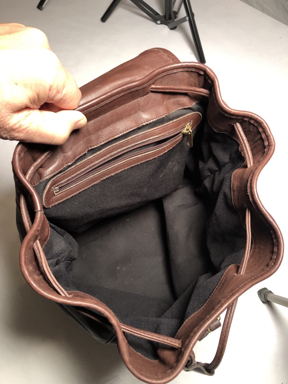 Vintage Coach Leather Backpack Brown USA Made 0529 Drawcord Buckle ...