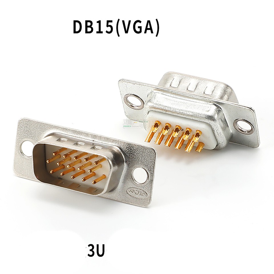 VGA D-SUB 15P BD15 Plug Male Female Cable Mount Assembly Solder Elbow ...