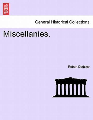 Miscellanies by Robert Dodsley (2011, Trade Paperback) for sale online ...