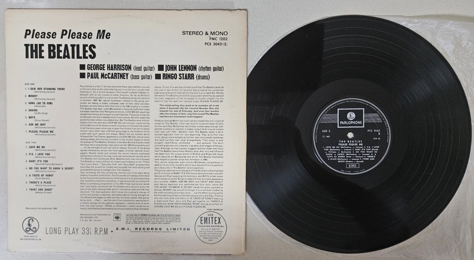 THE BEATLES PLEASE PLEASE ME RARE ISRAELI NM LP PARLOPHONE RED LABEL ON ...