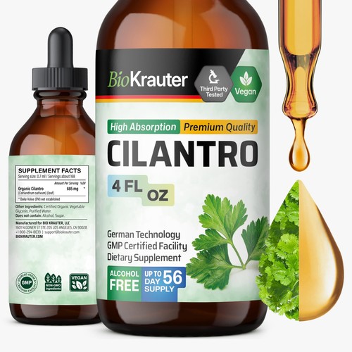 BIO KRAUTER Cilantro Supplement - Rich Source of Antioxidants - Natural ...