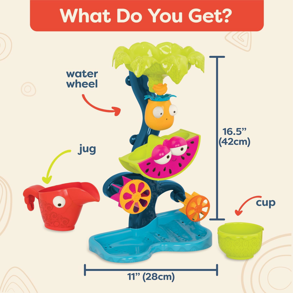 B. toys- Tropical Waterfall- Water Wheel Toy – Water & Sand Play Set ...