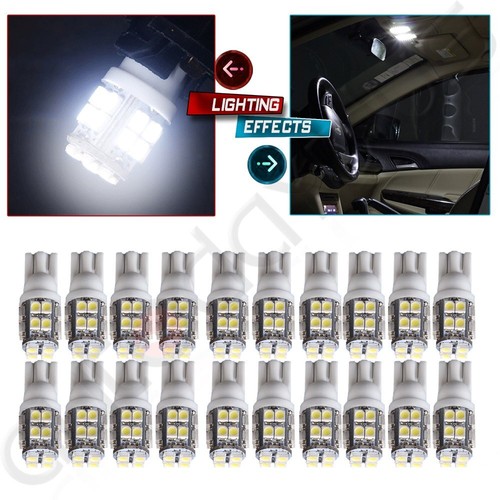 20pcs T10 2825 192 194 168 501 Car White 20 SMD LED Side Wedge Light ...