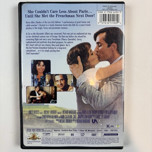 Until September (DVD, 1984) Karen Allen 27616919052| eBay
