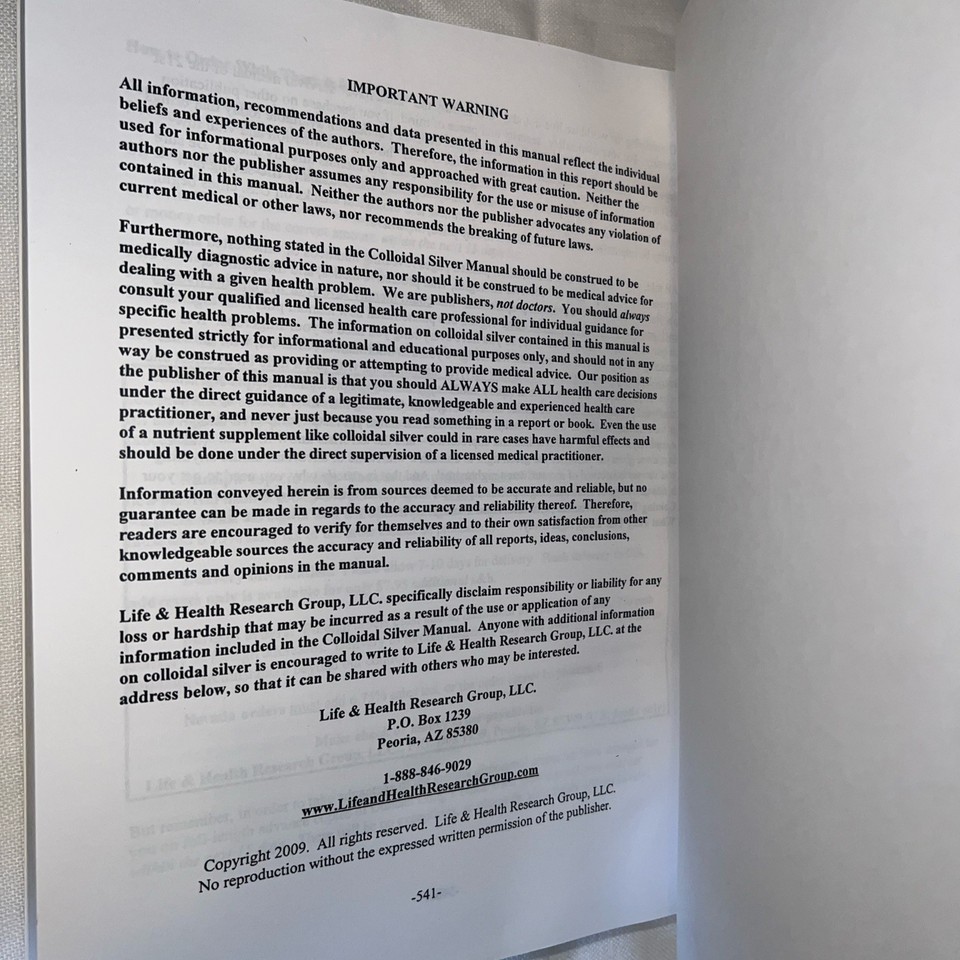 The Ultimate Colloidal Silver by Steve Barwick~Paperback ~Used~2009~C6 ...