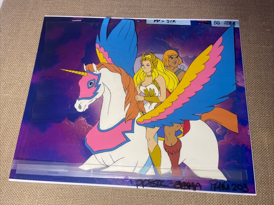 SHE-RA Animation Cel vintage PP MOTU cartoon production art Background ...
