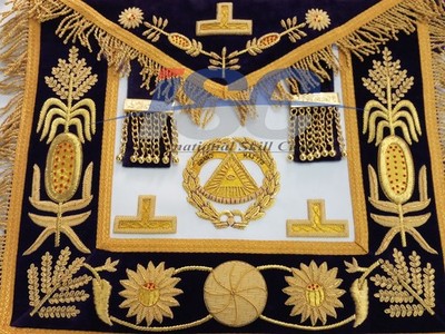 Masonic Regalia Deputy Grand Master 100% LAMBSKIN APRON With Chain ...