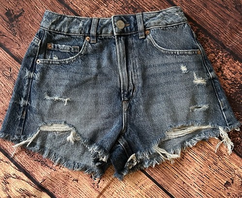 Garage Denim Blue Festival Cut Off Shorts Women’s Size 23W | eBay