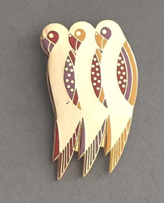 LAUREL BURCH PERICO Parrot Bird Color Enamel Gold Tone Pin Brooch | eBay