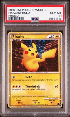 PSA 10 Gem Mint Pikachu World Promo Holo Pokemon Set 2010 USA- | eBay