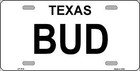 BUD Metal License Plate Tag LP1514 | eBay