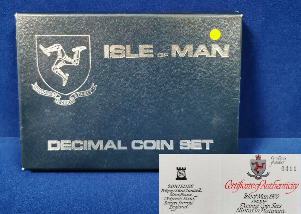 Extremely Rare 1976 Isle Of Man 995 Platinum Proof Decimal Coin Set 1 ...