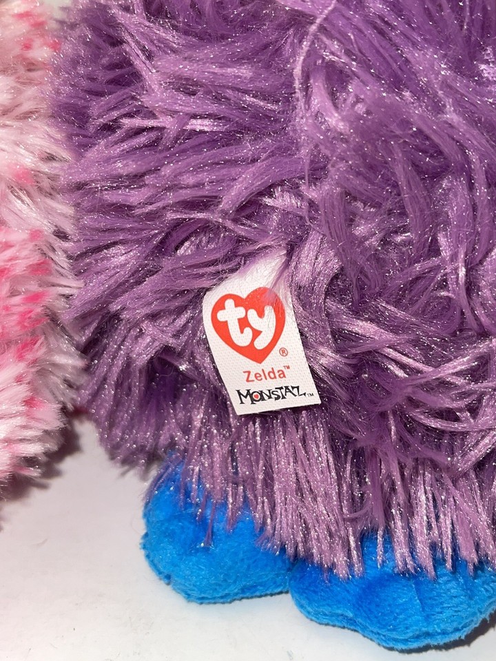 Ty Monstaz Pink Roxy Purple Zelda Stuffed Animal Plush No Sound | eBay