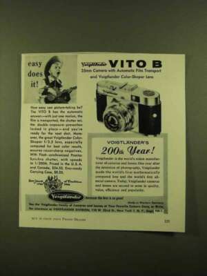 1956 Voigtlander Vito B Camera Ad - Easy Does It | eBay