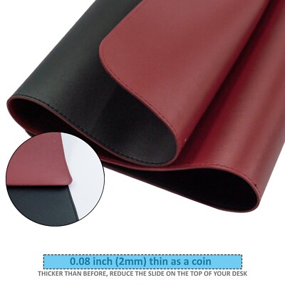 Mouse Pad Large leather Gaming Mouse Mat Table Protector Mat Dual Side ...