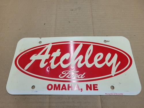 Atchley Ford Omaha Nebraska NE Car Dealership Dealer License Plate Tag ...
