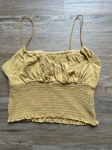 LA Hearts Pacsun Cropped Yellow Mustard Tank Top Size M Medium | eBay